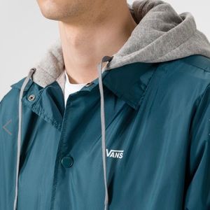 Vans | Jackets & Coats | Vans Rilley Mens Hooded Jacket Green | Poshmark